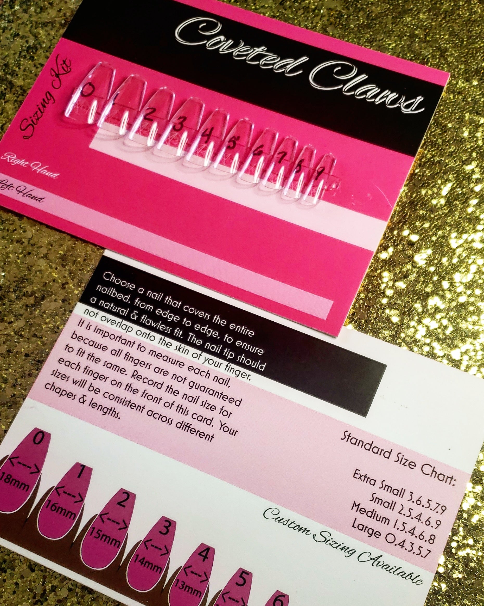 Claws Sizing Kits – Coveted Claws LLC